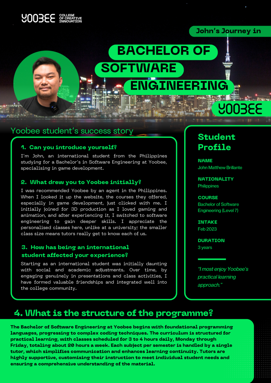 John from the Philippines | Yoobee BSE Student Testimonial (+VIDEO LINK ...